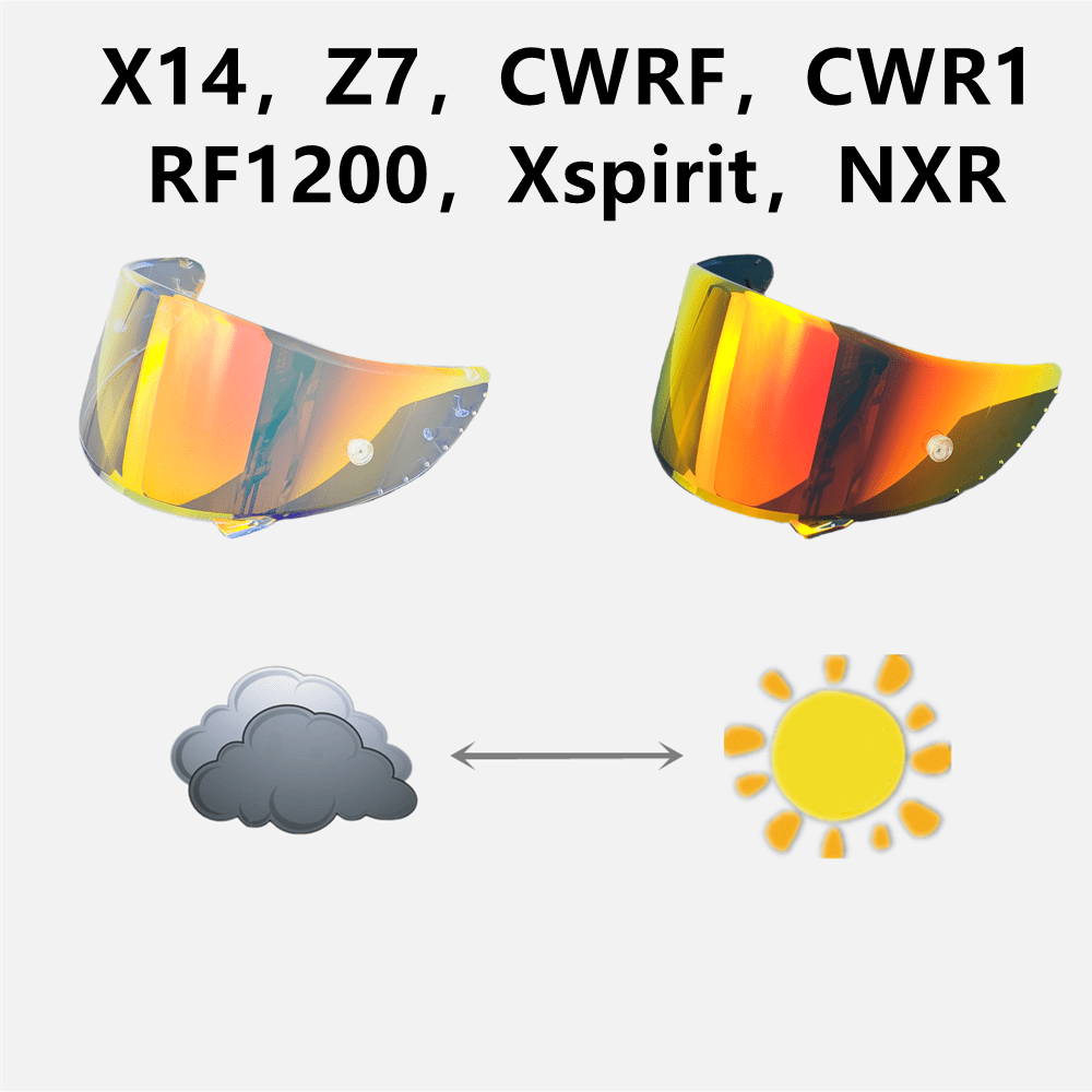 CWR-1 Photochromic shield replacement for SHOEI CWR-F,NXR,X14,Z7,CWR-1 ...