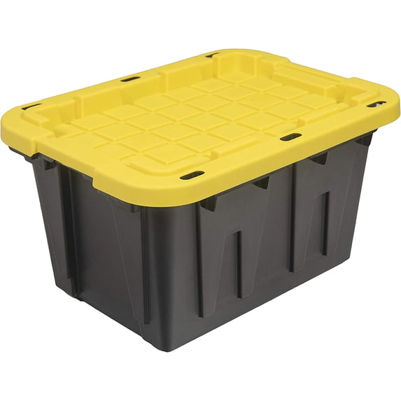 CX BLACK & YELLOW®, 12-Gallon Heavy Duty Tough Storage Container & Snap ...