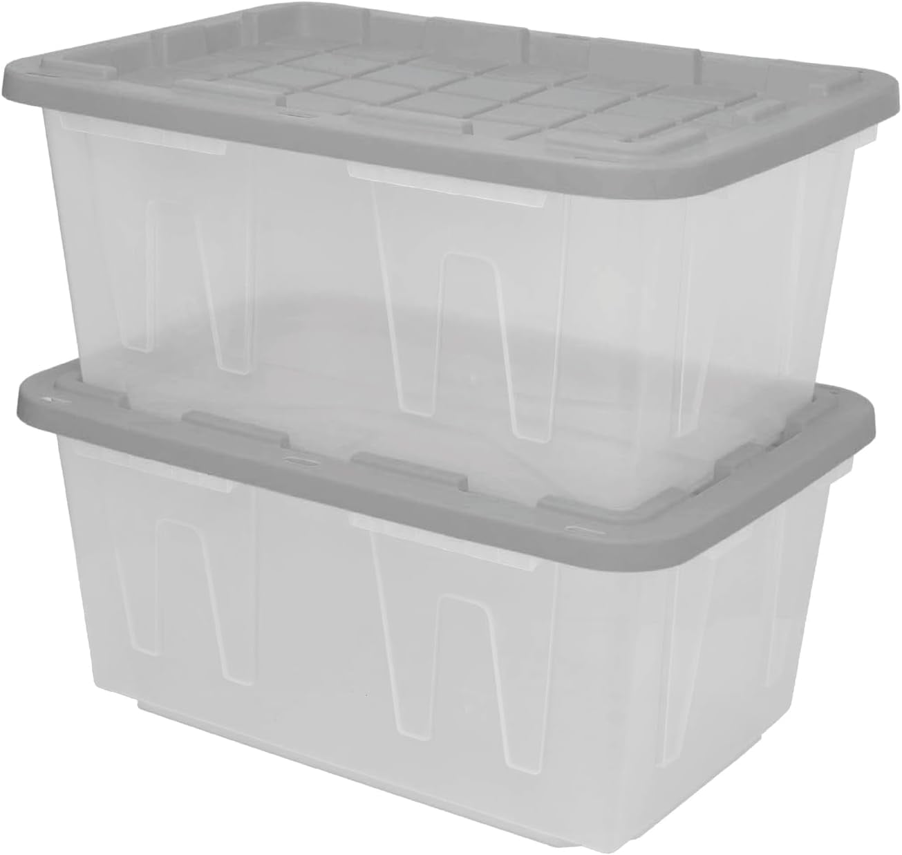 CX BLACK & YELLOW, 27-Gallon Heavy Duty Clear Storage Container & Snap ...
