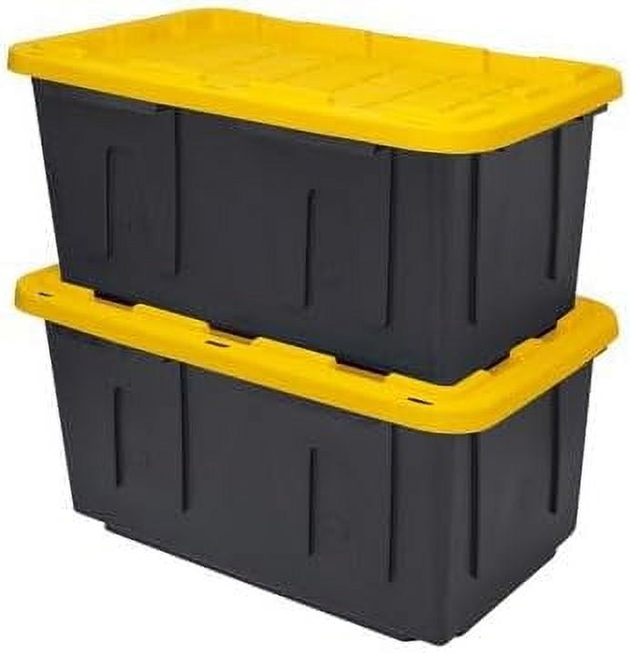 CX BLACK & YELLOW®, 27-Gallon Heavy Duty Tough Storage Container & Snap ...