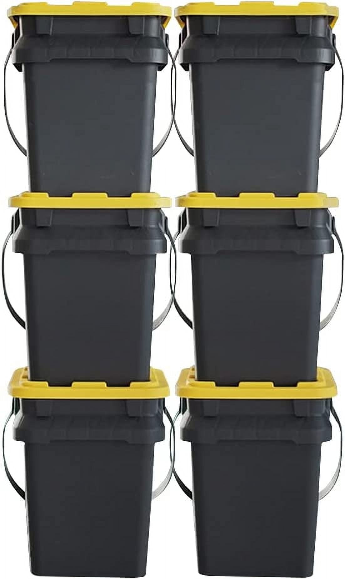CX BLACK & YELLOW®, 5-Gallon Heavy Duty Bucket Tough Storage Container ...