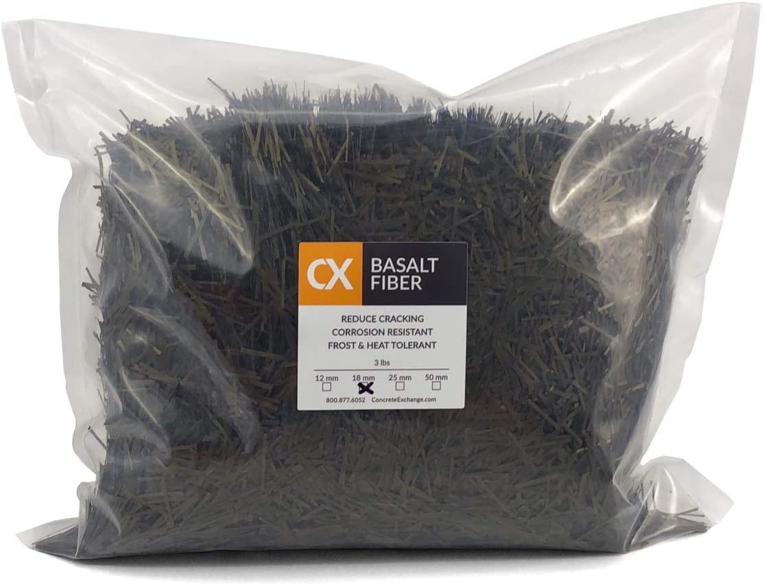 CX Chopped Basalt Fiber Concrete Reinforcement, 3 Pounds Bag, 12 Millimeter - Walmart.com