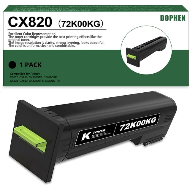 CX820 Toner 72K00KG Black Toner Cartridge - DOEN 1 Pack 72K00KG Toner ...