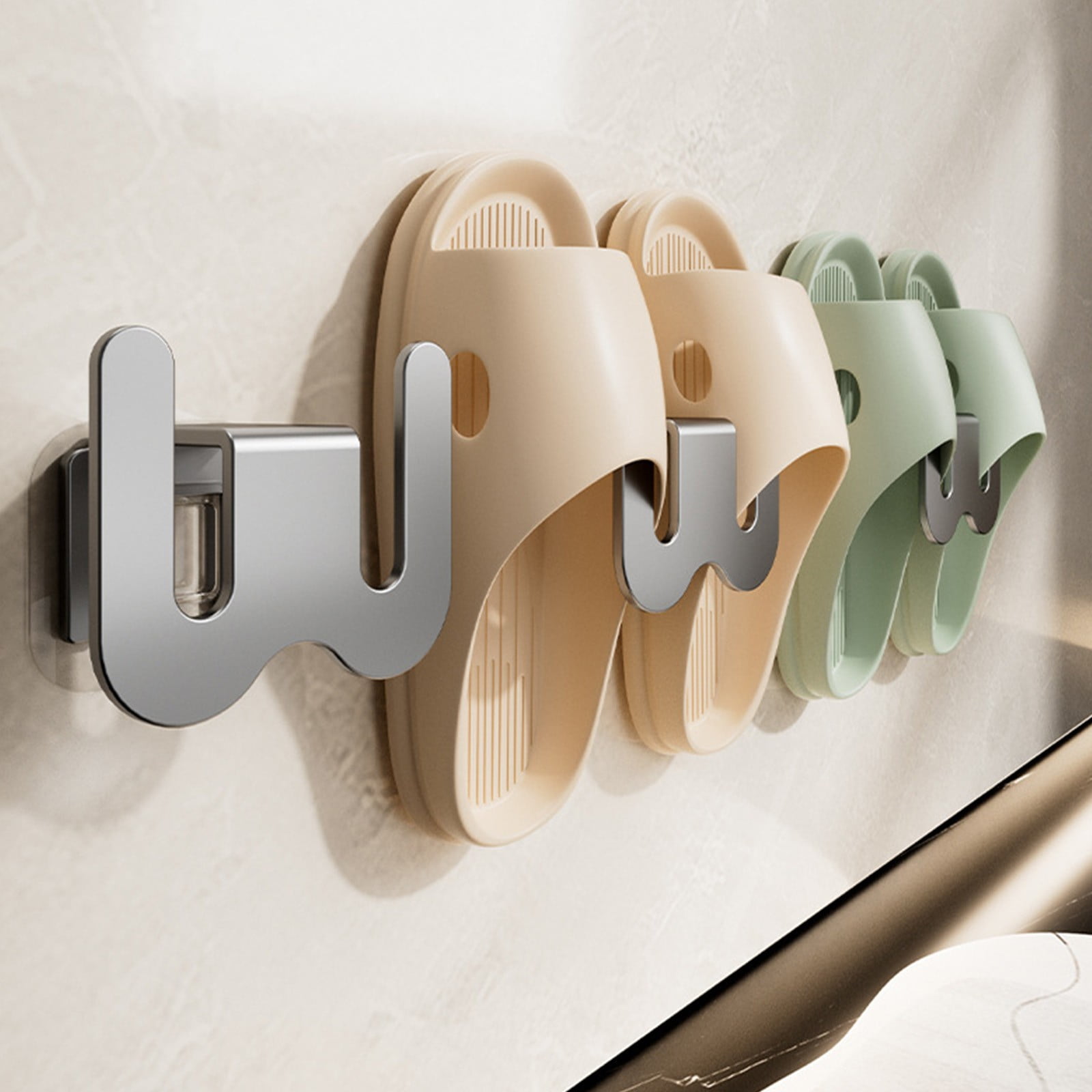 CXALSSY 1 Tier Gray Slipper Racks, 3.39×2.99×1.77in Aluminum Alloy ...