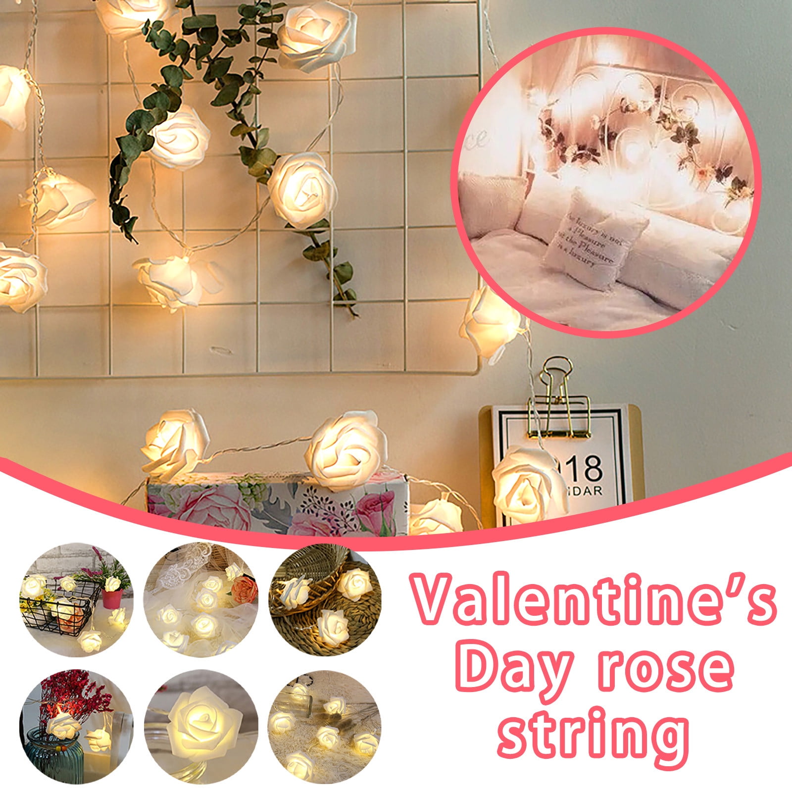 CXALSSY 20 Led Valentine's Day Lights, Valentines Day Decorations ...
