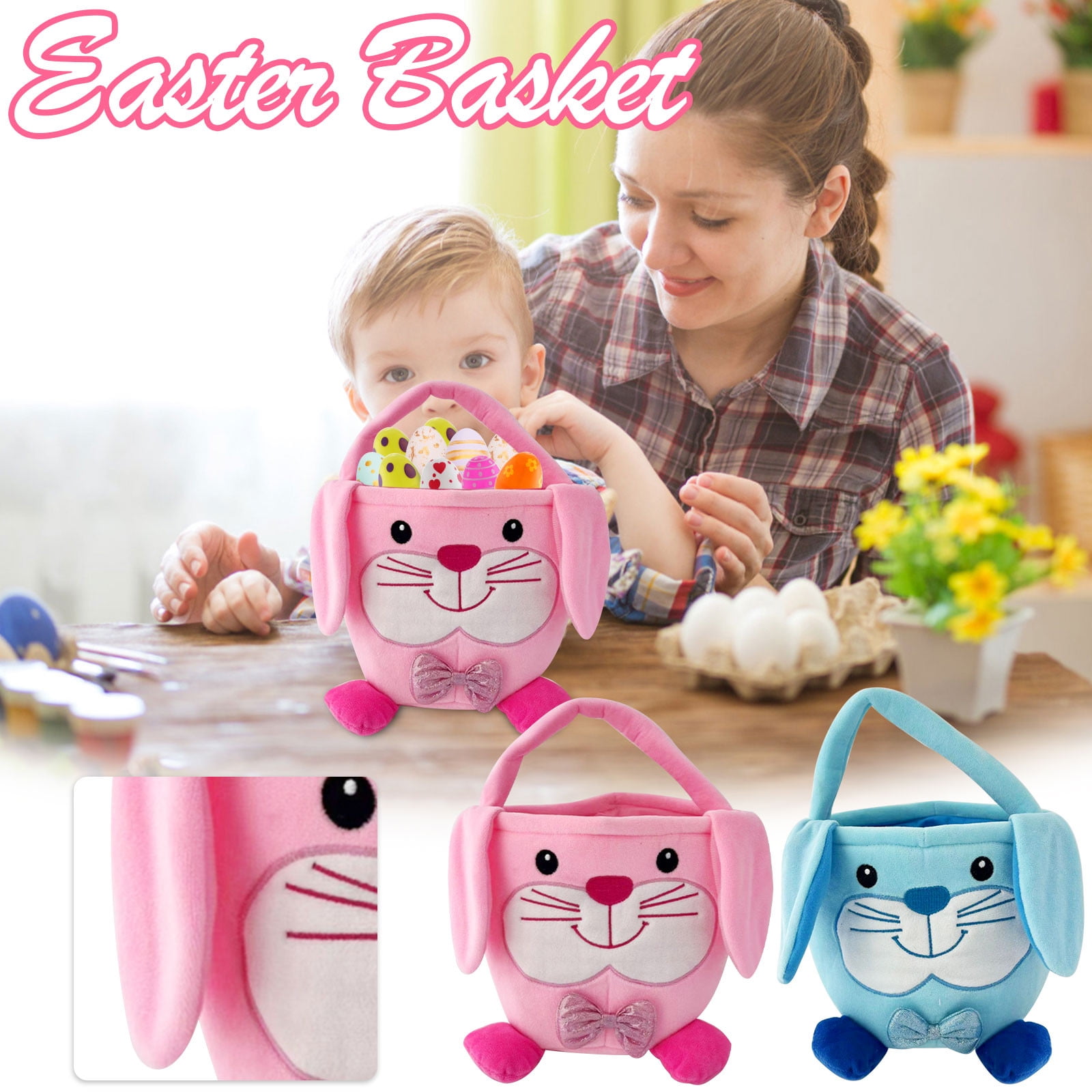 CXALSSY Easter Basket, Bunny Basket, Easter Decoration, Easter Buckets ...