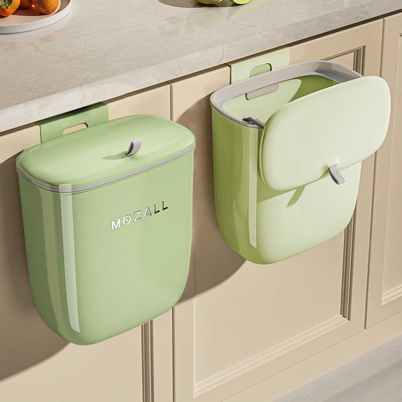 CXALSSY Large Kitchen Trash Can Lidless, Hanging Trash Can 10 Gallon ...