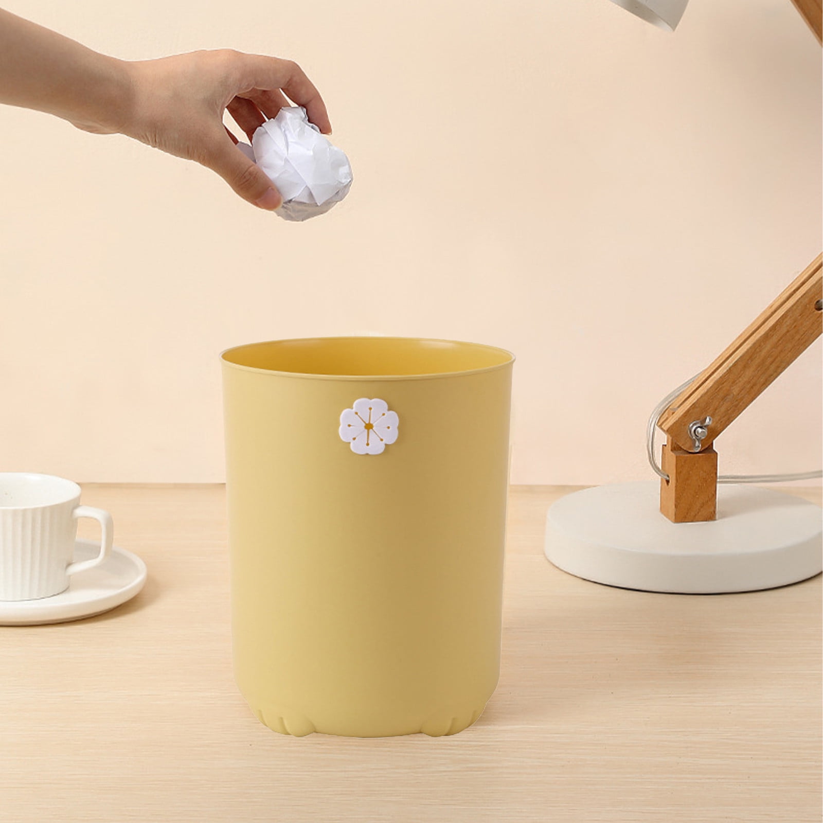 CXALSSY Small Desk Trash Can Lidless, Mini 3 Gallon Trash Can for ...