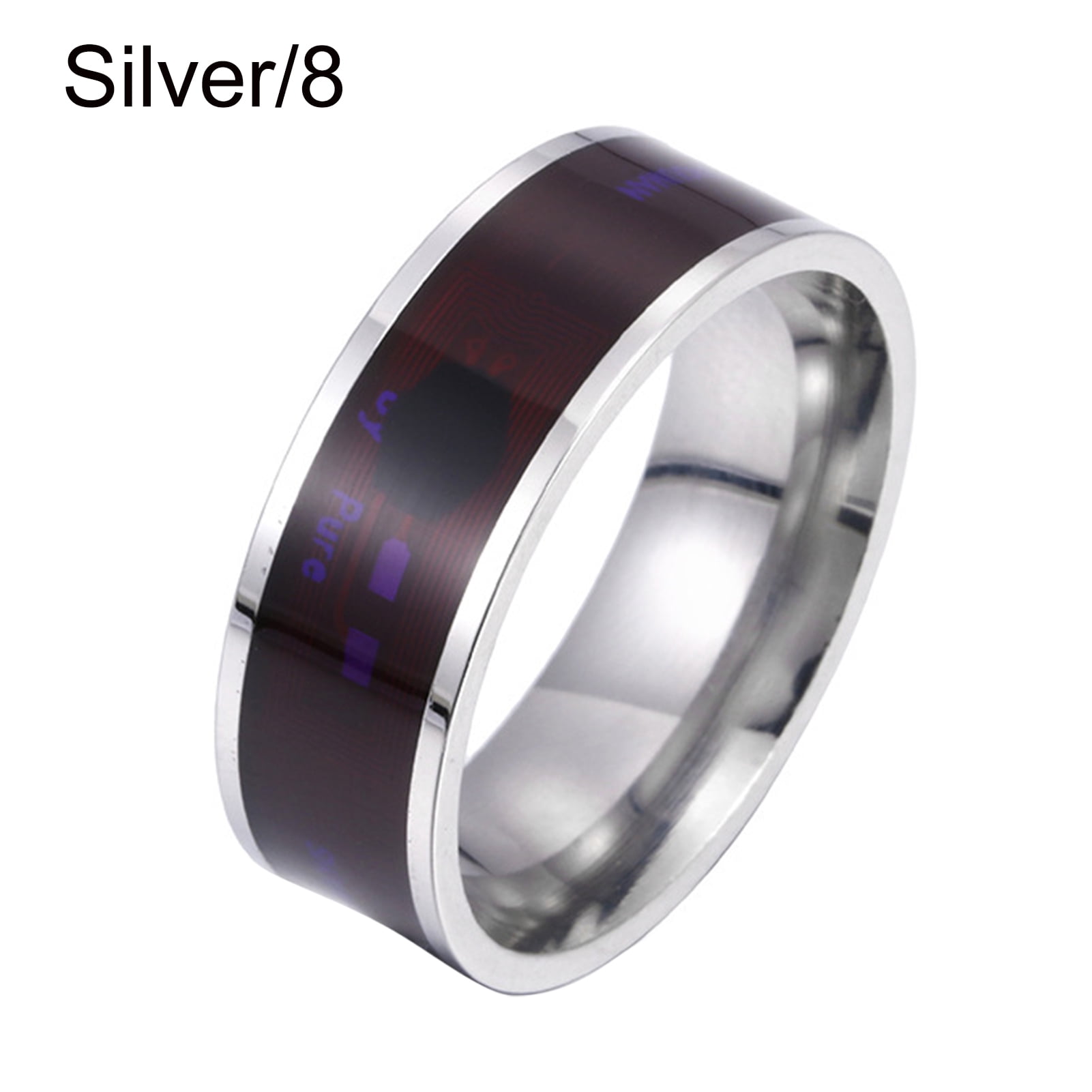CXDa NFC Chip Ring Fashionable Bluetooth-compatible Thickened Stainless ...