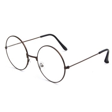 Zhaomeidaxi Metal Frame Round Glasses Oversized Clear Lens Glasses ...