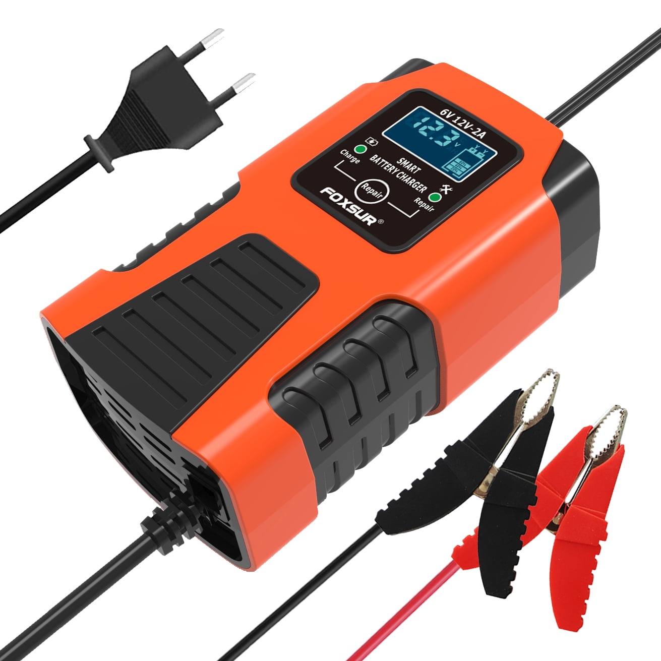 CXSMXC 6V& 12V 2A Battery Chargers for Cars, Motorcycles, ATVs, Lawn ...