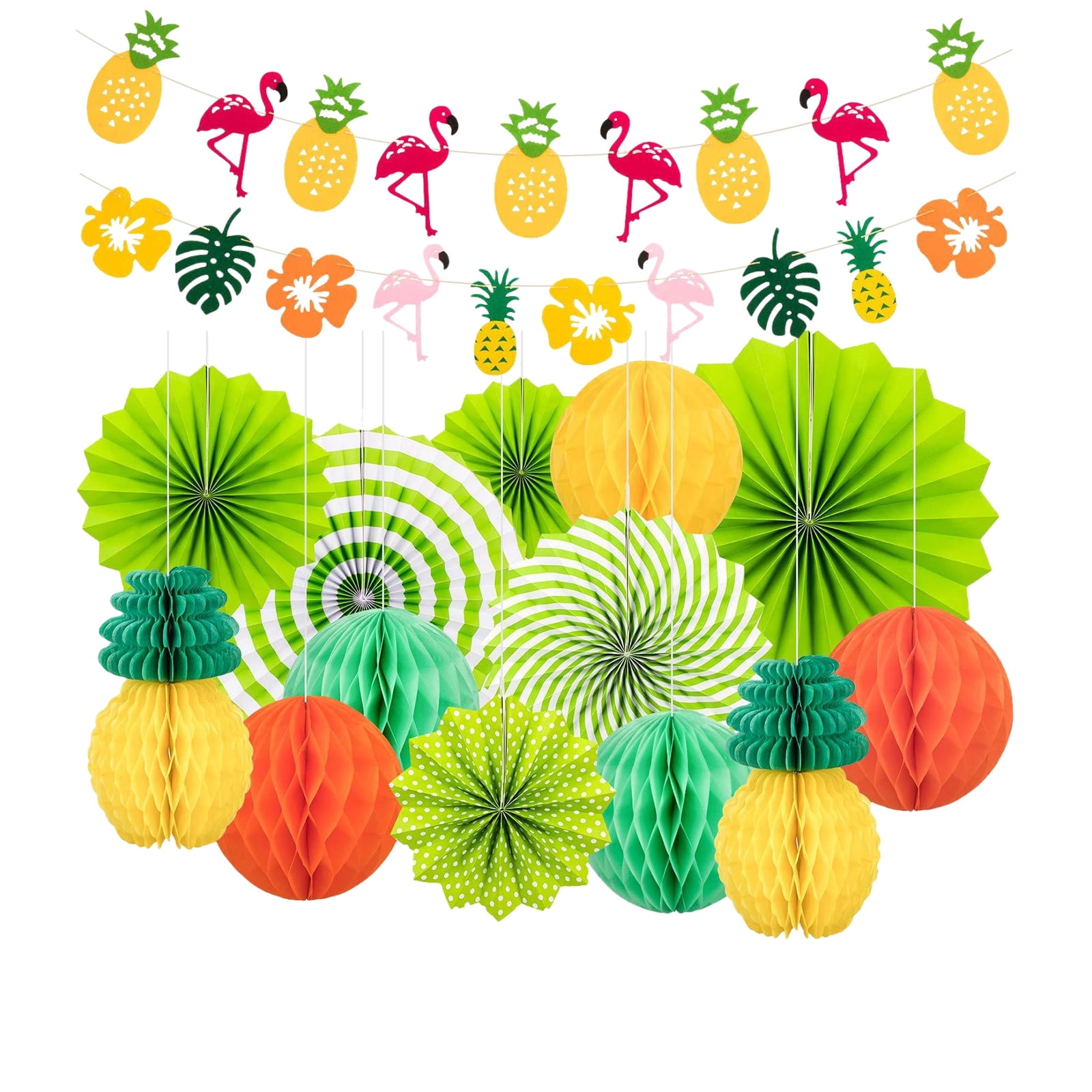 CXSMXC Widget,Hawaiian Party Themed Party Favors Paper Fans Party ...