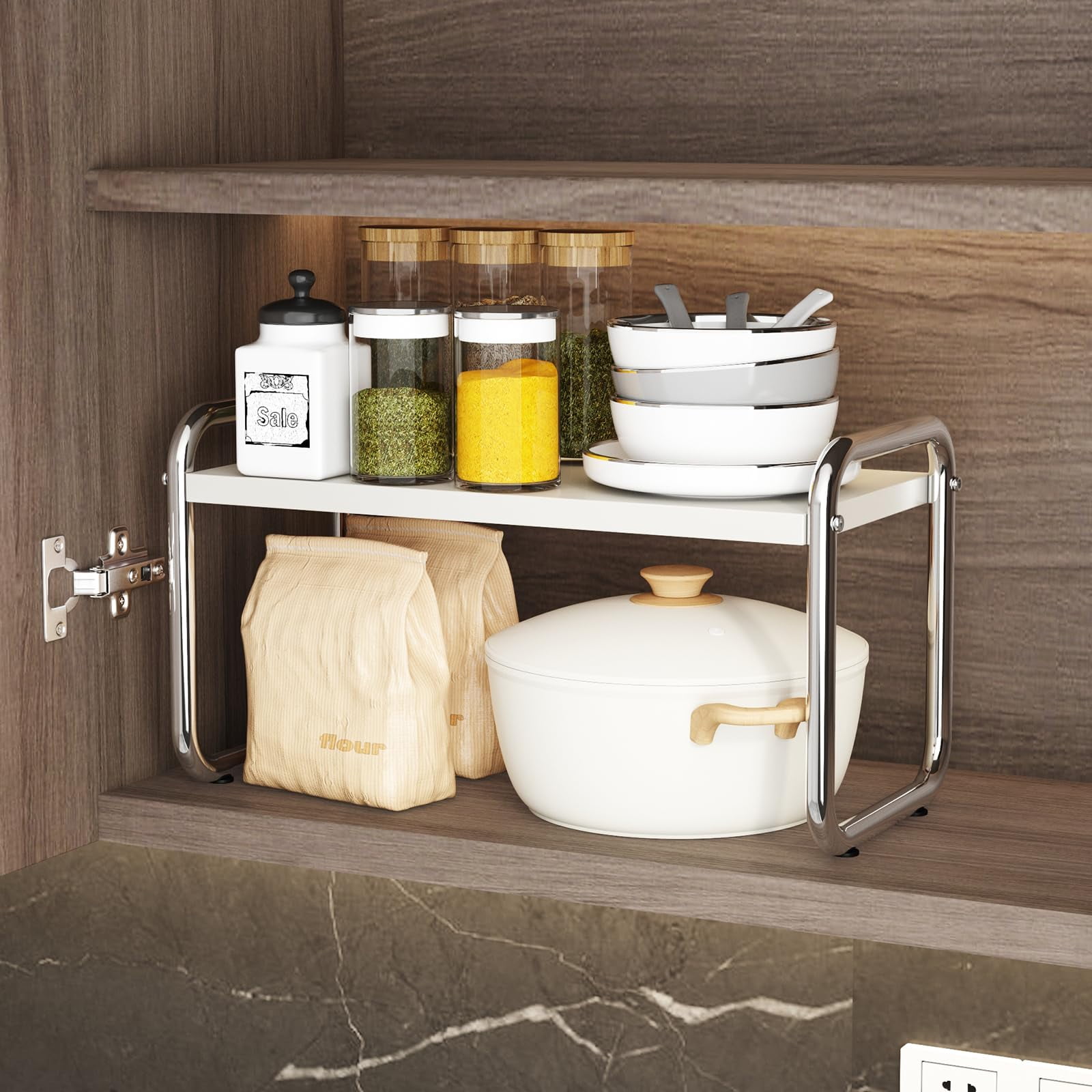 CXTRYN The sink shelf storage rack is suitable for kitchen countertops ...