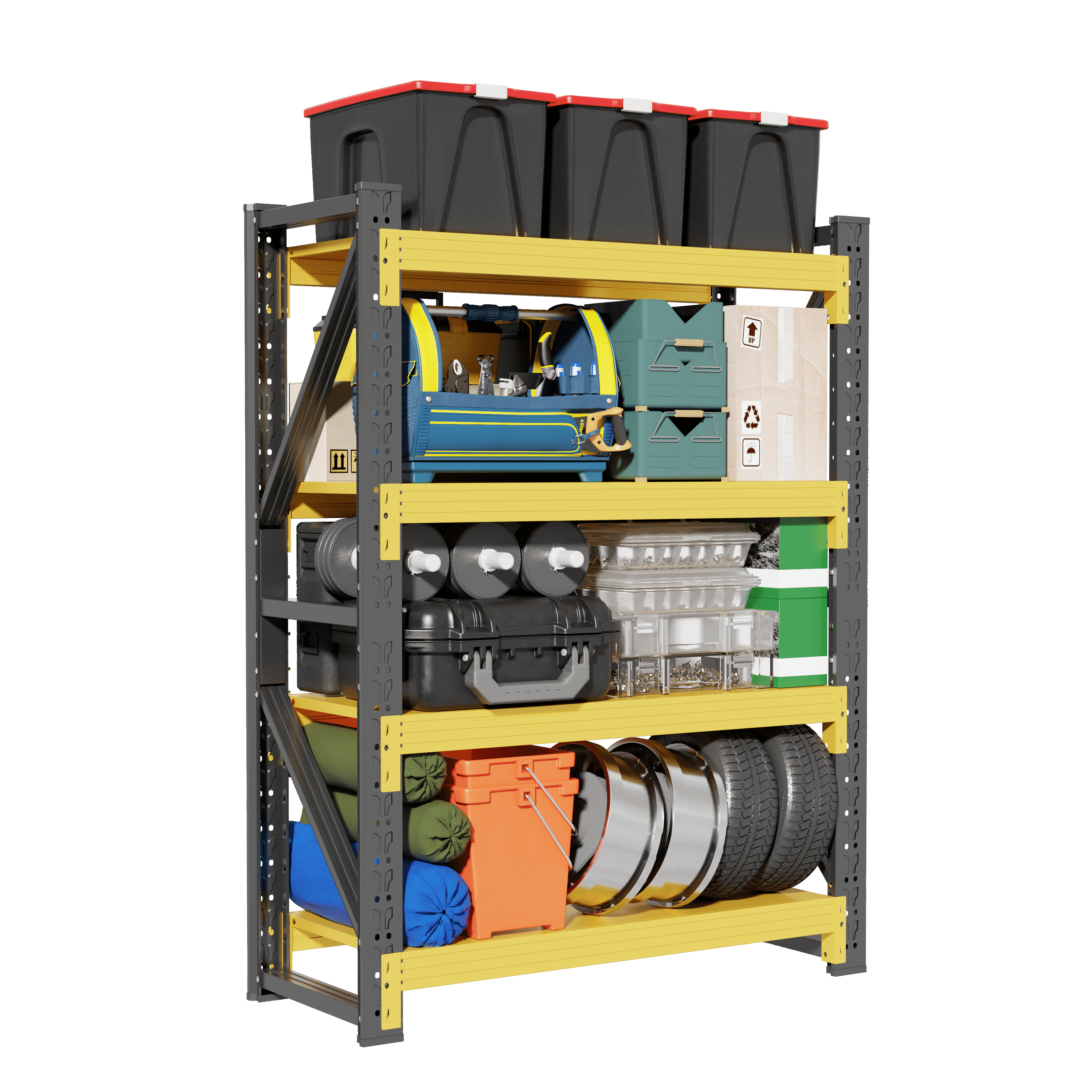 CXUZCZ 4-Tier Storage Shelves,79"H Heavy-Duty Garage Shelving Unit ...