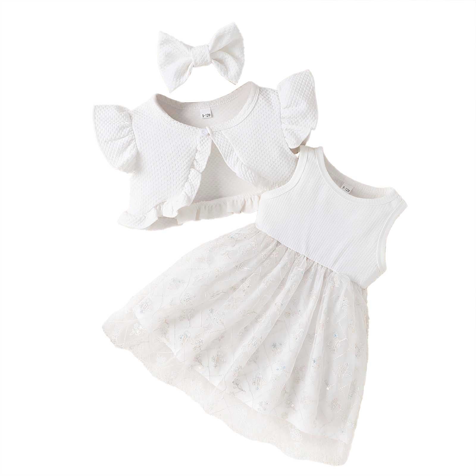 CXYYY 5T Outfits For Girls New Arrval Baby Girl Floral Mesh Dress With ...