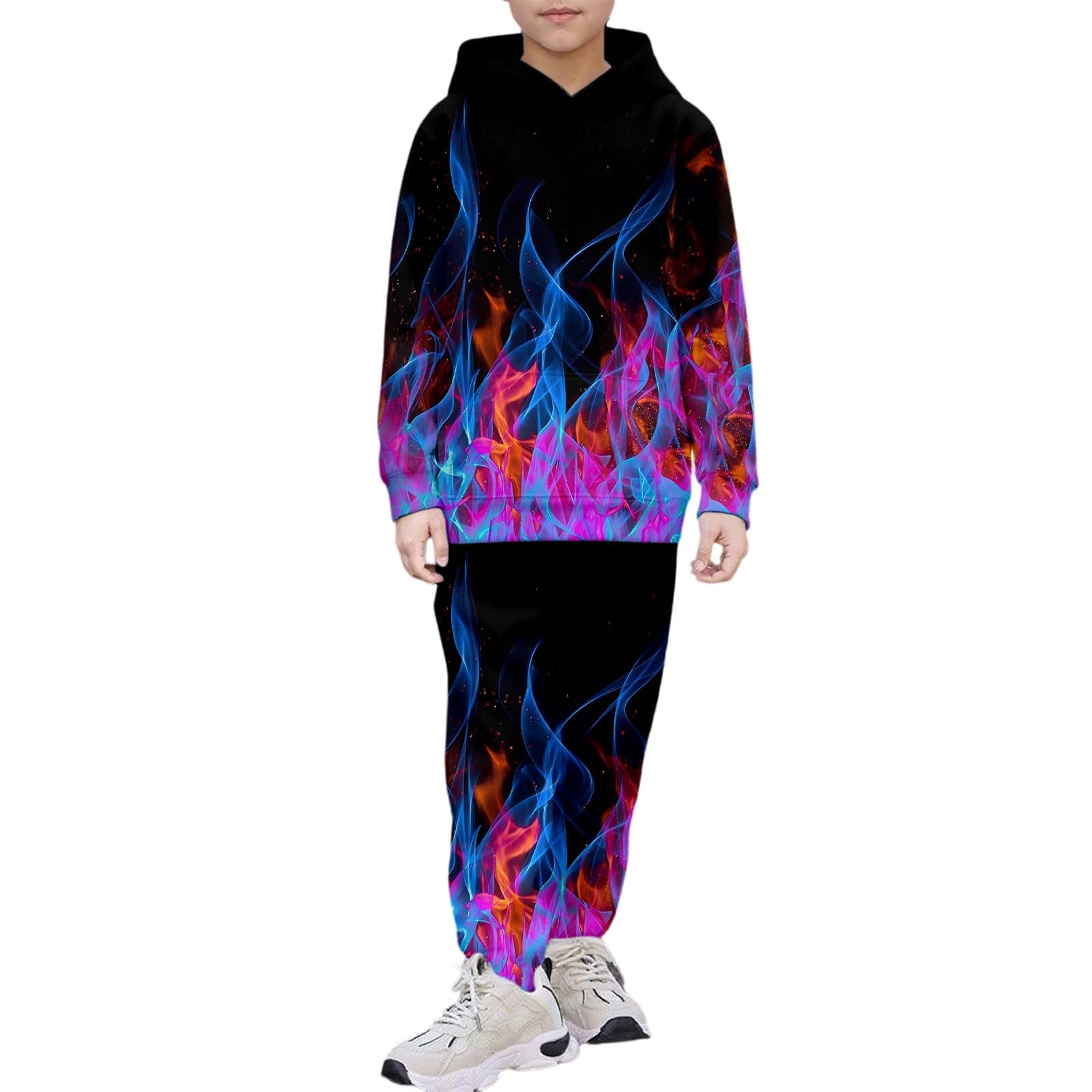 CXYYY Boys Hooded Sweatsuit Cool 3D Graphic Sweatshirt and Sweatpant ...
