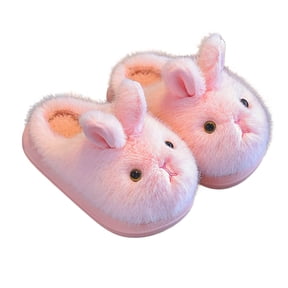 Kids Easter Peeps Plush Bunny Rainbow Slippers (One Size Fits Most ...
