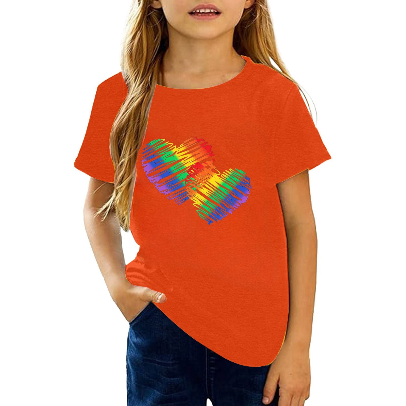 CXYYY Girls Back to School Tops Size 12-13,Casual Short Sleeve Fashion ...