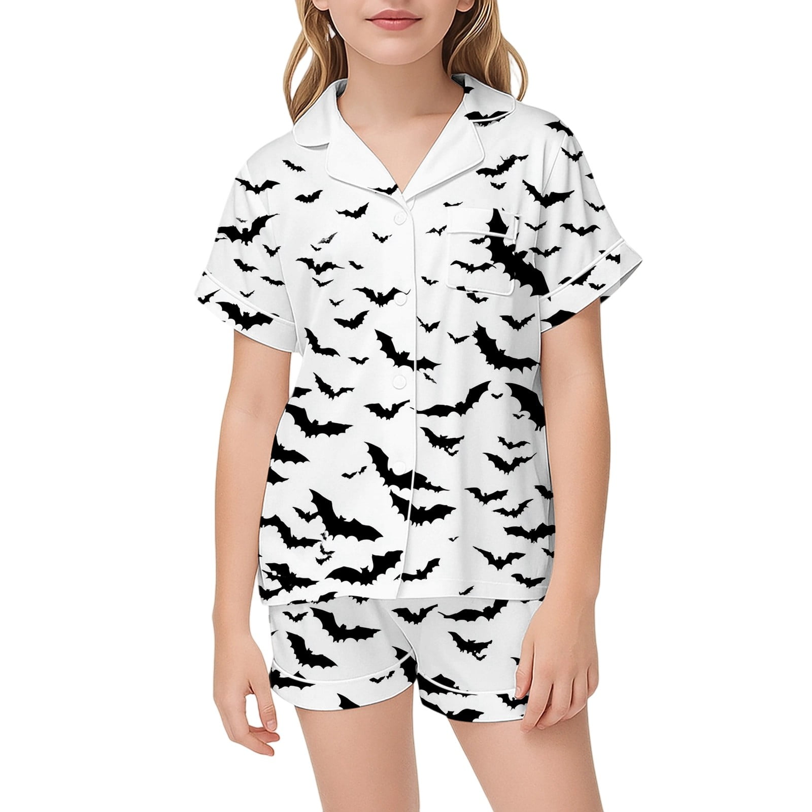 CXYYY Girls Boys Halloween Themed Sleepwear Size 6-7,Short Sleeve ...