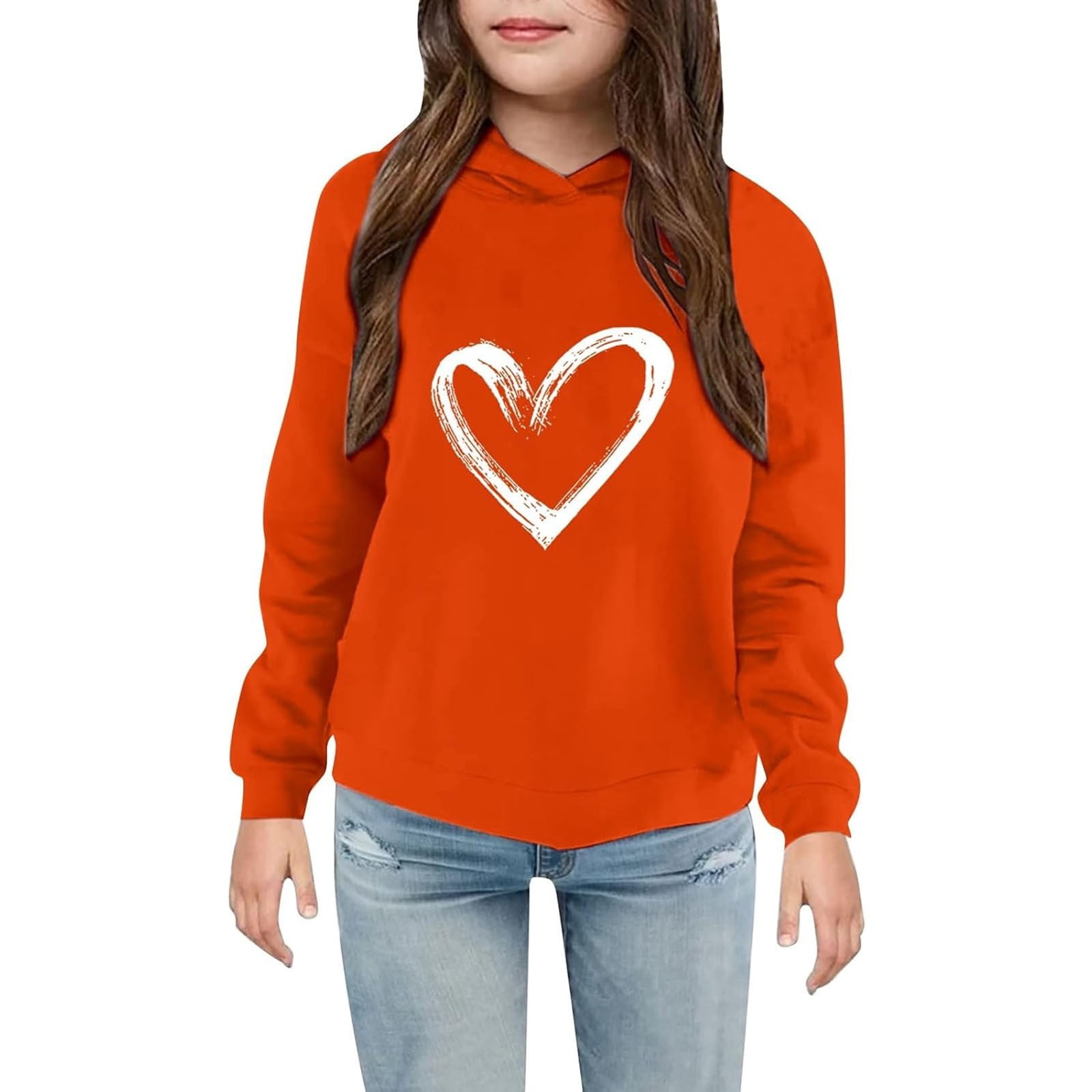 CXYYY Girls Hoodies Cute Graphic Print Hooded Pullover Soft Cozy ...