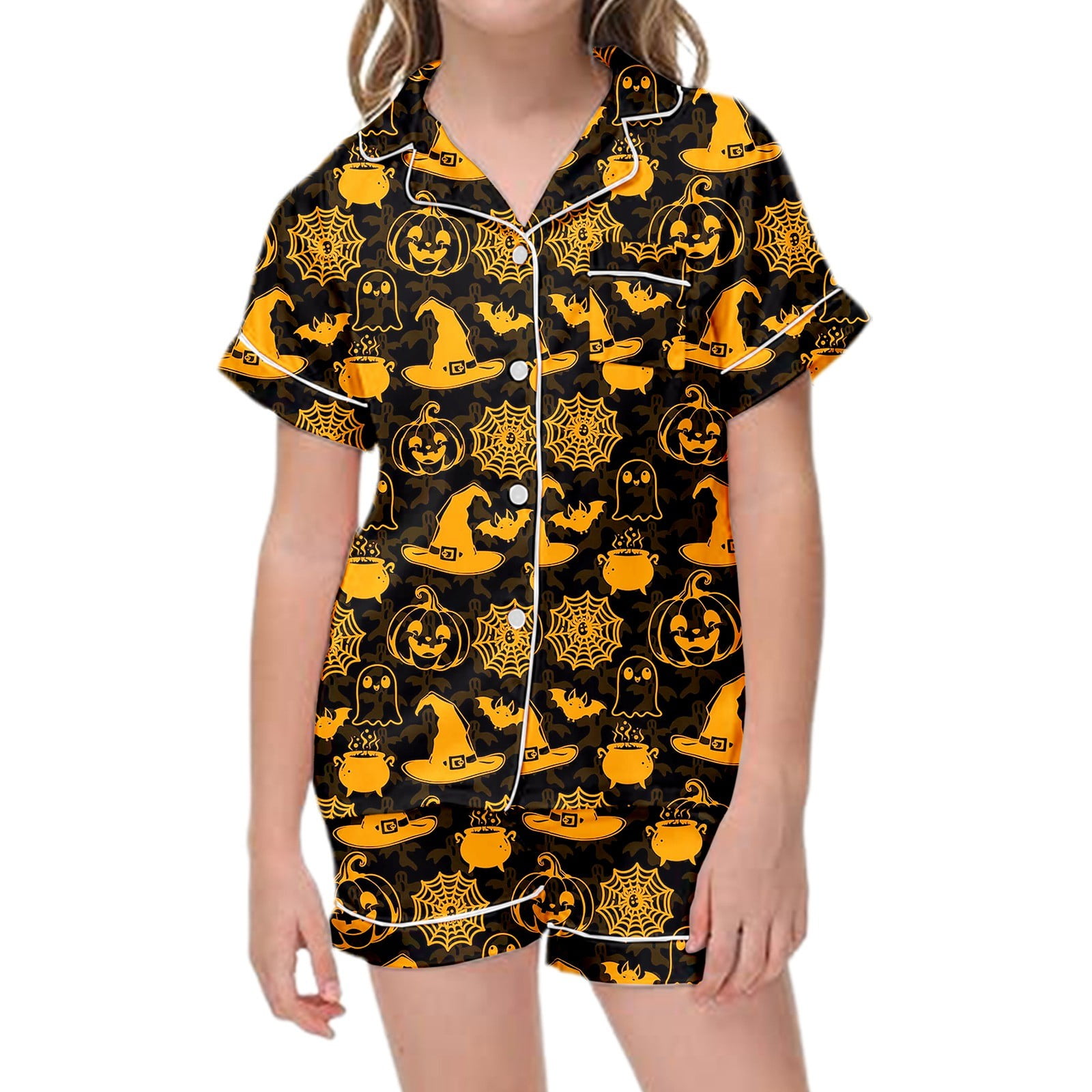 CXYYY Halloween Pajamas for Kids Size 6-7,Short Sleeve Sleepwear Set 2 ...