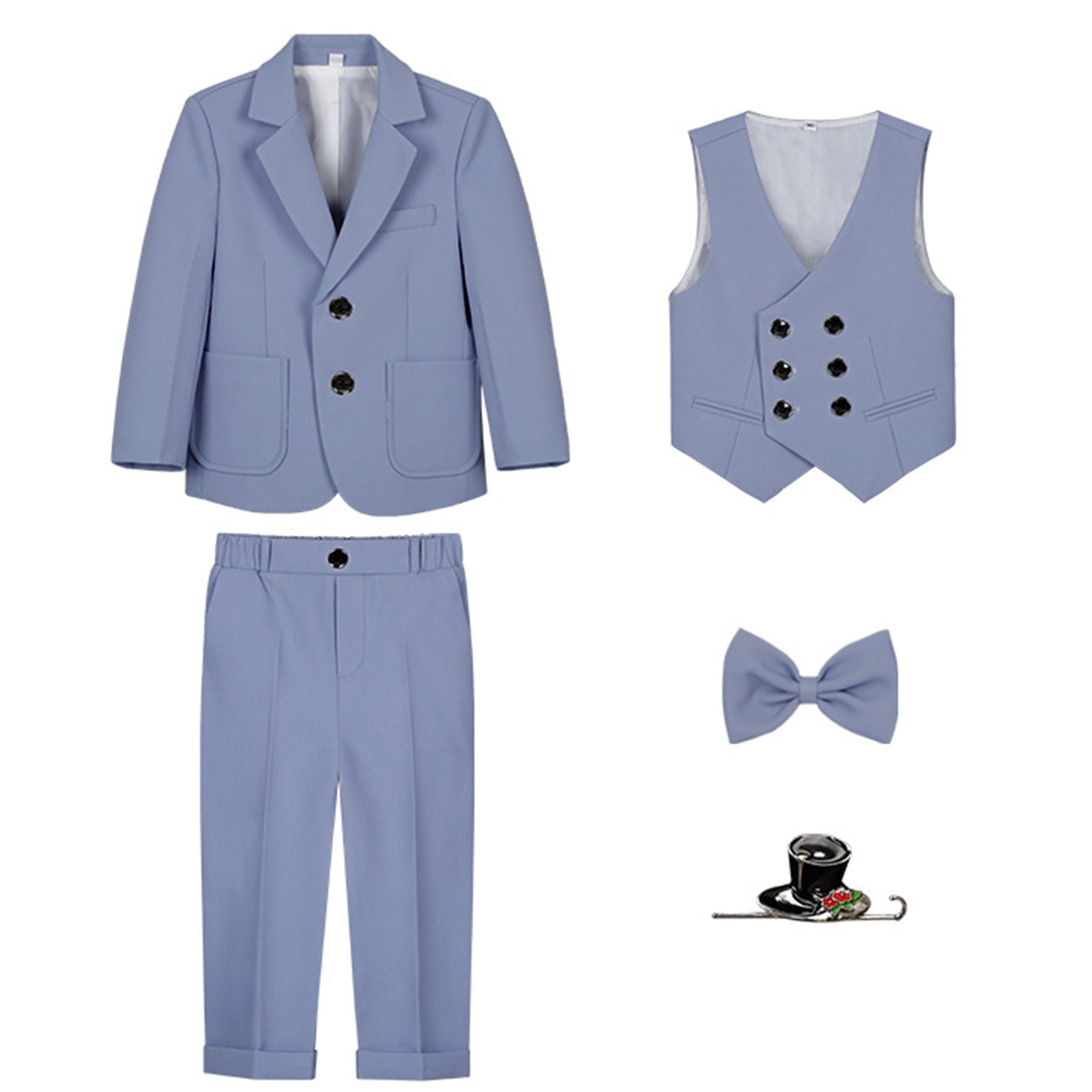 CXYYY Kids Boys Formal Slim Fit Suit Set Dress Clothes Long Sleeve ...