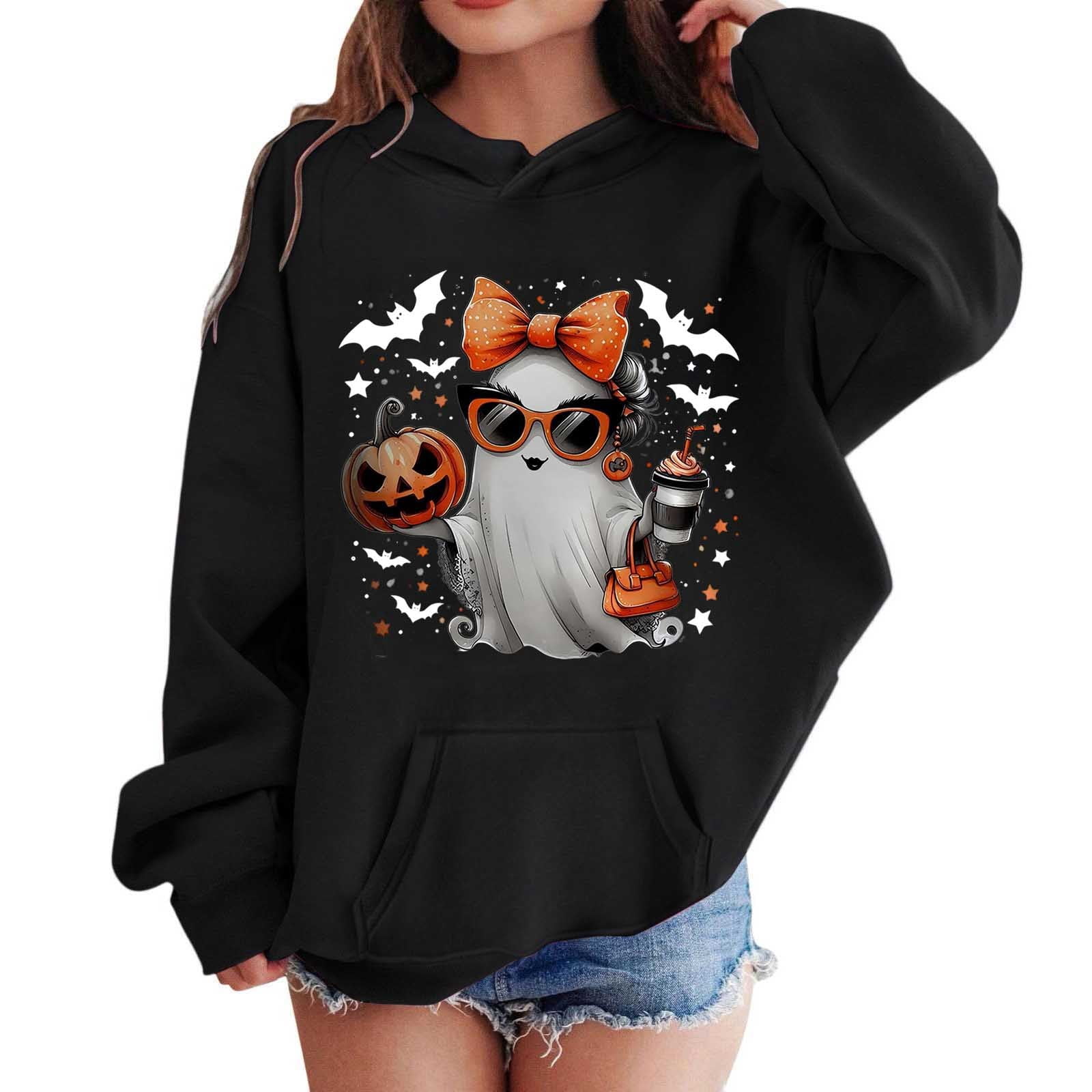 CXYYY Kids Halloween Hoodies Hallowmas Themed Sweatshirt Soft Pumpkin ...