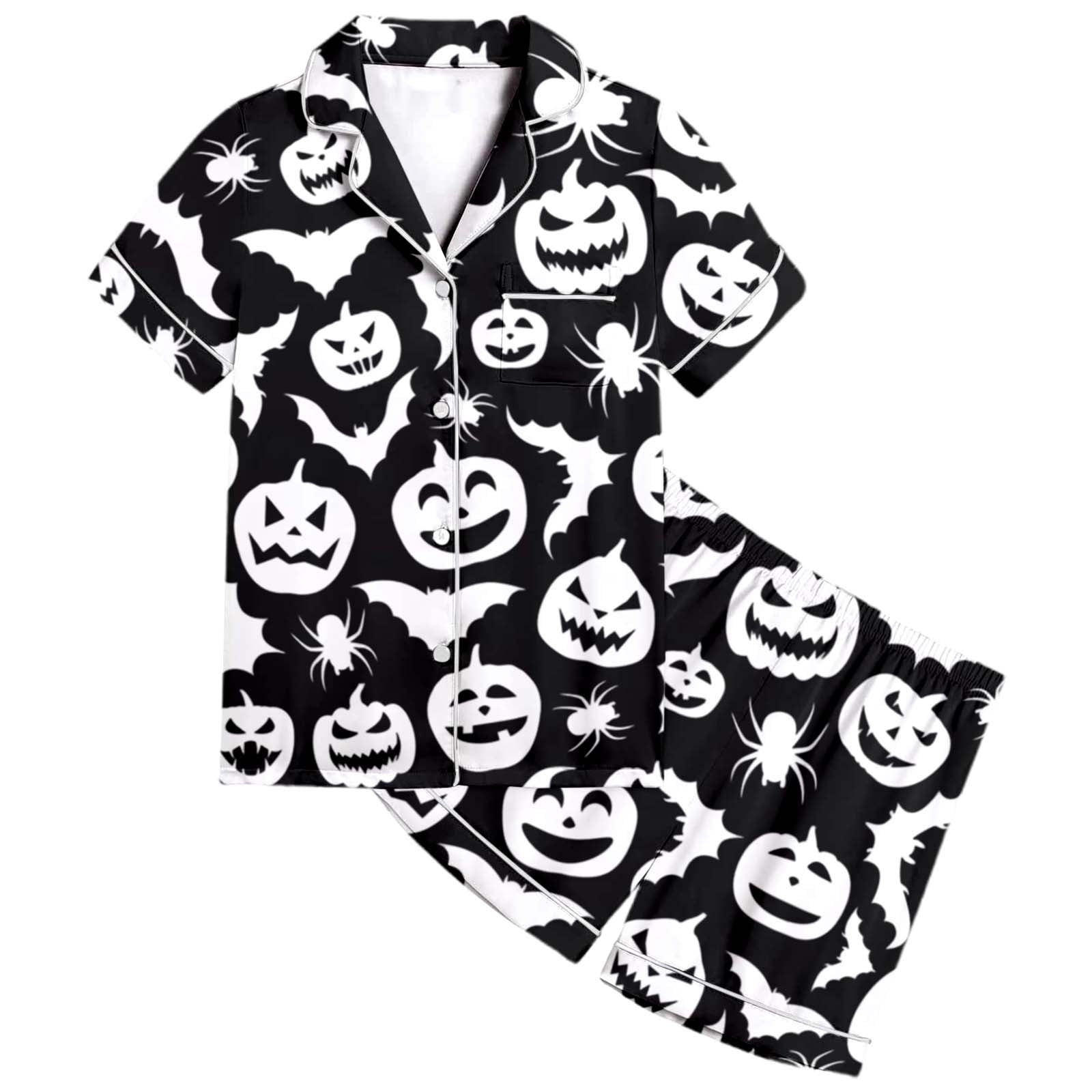 CXYYY Tween Girls Halloween Pajamas Set 2 Pc Size 4-5,Short Sleeve Set ...