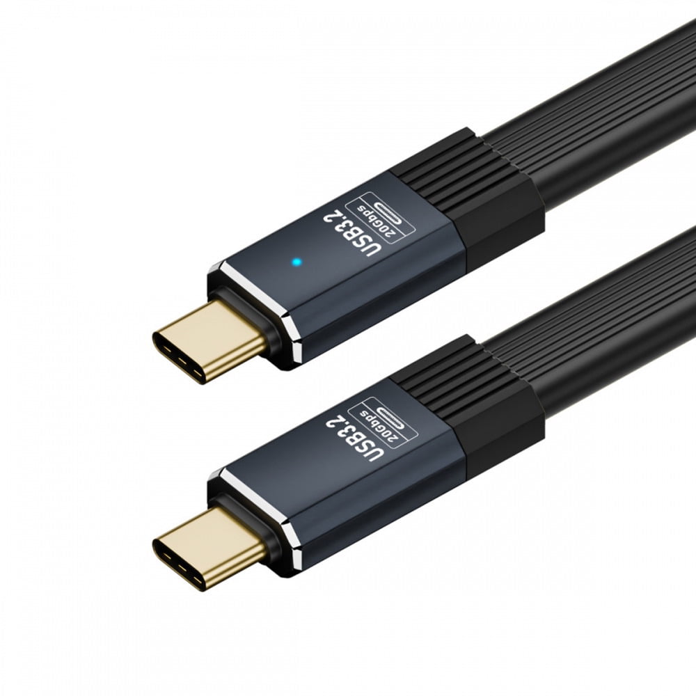 CY 0.2M USB4 Cable 20Gbps Flat Slim FPC Cable with 100W and 8K@60Hz 5K ...