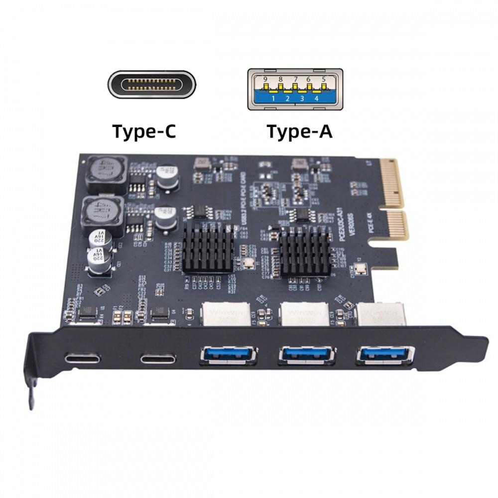 CY 10Gbps Three Type-A USB3.0 Back Panel Socket & Dual USB3.1 Type-C ...