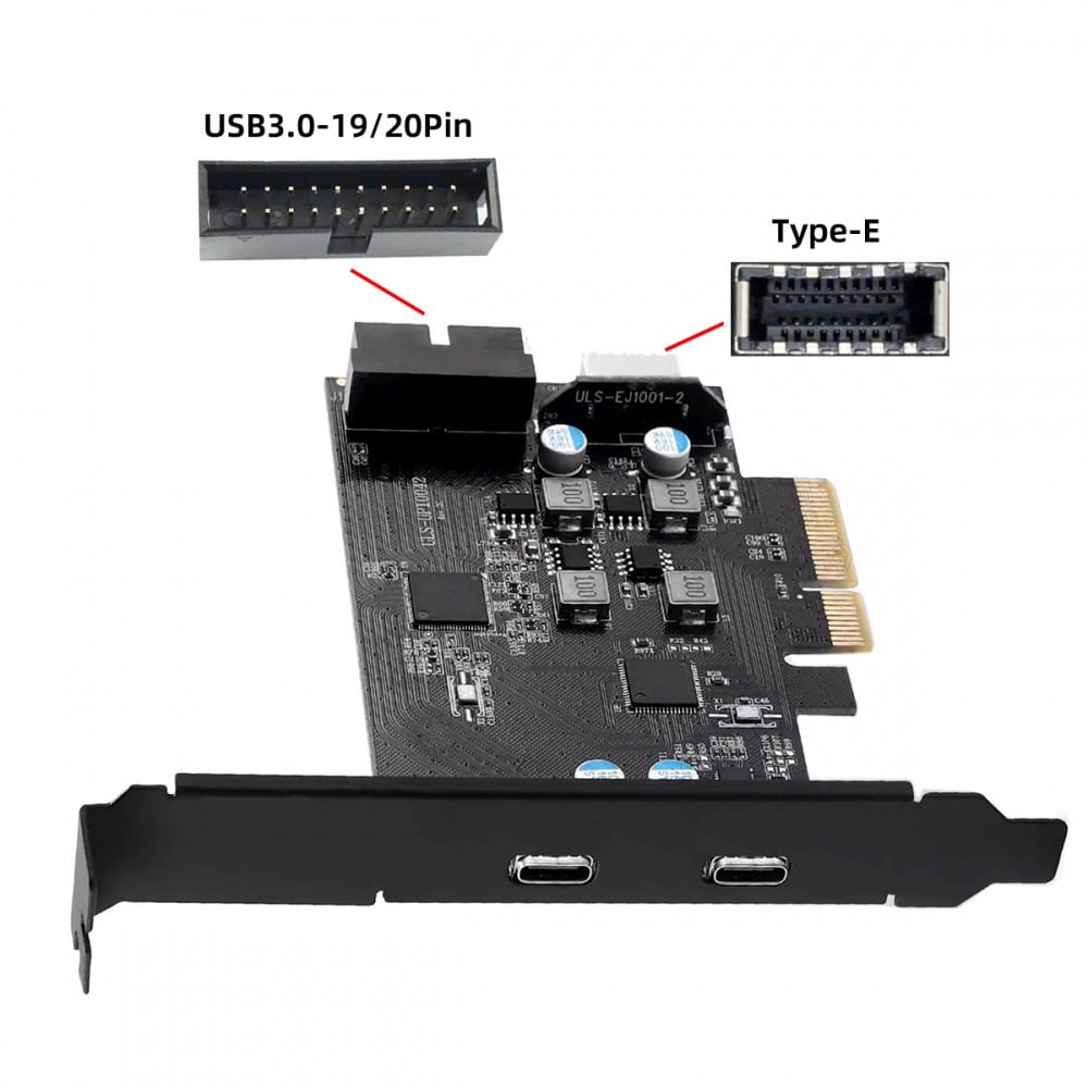 CY 10Gbps Type-E USB 3.1 Front Panel Socket & USB3.0 19Pin/20Pin & Dual Type-C USB-C to PCI-E ...