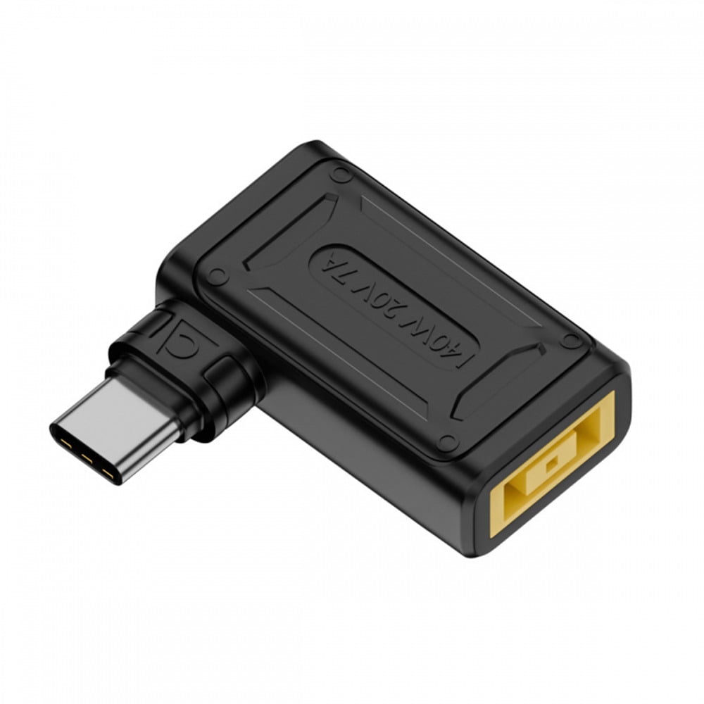 CY 140W 100W Rectangle Jack Thinkpad X1 Input to USB-C Type-C Angled 90 ...