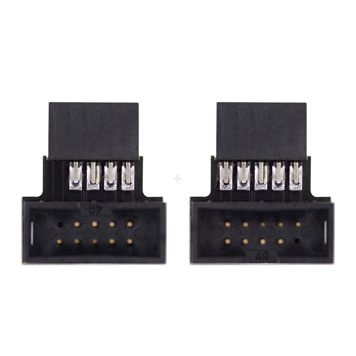 CY 1set Down & Up Angled USB 2.0 10Pin 9Pin Header Male to Female ...