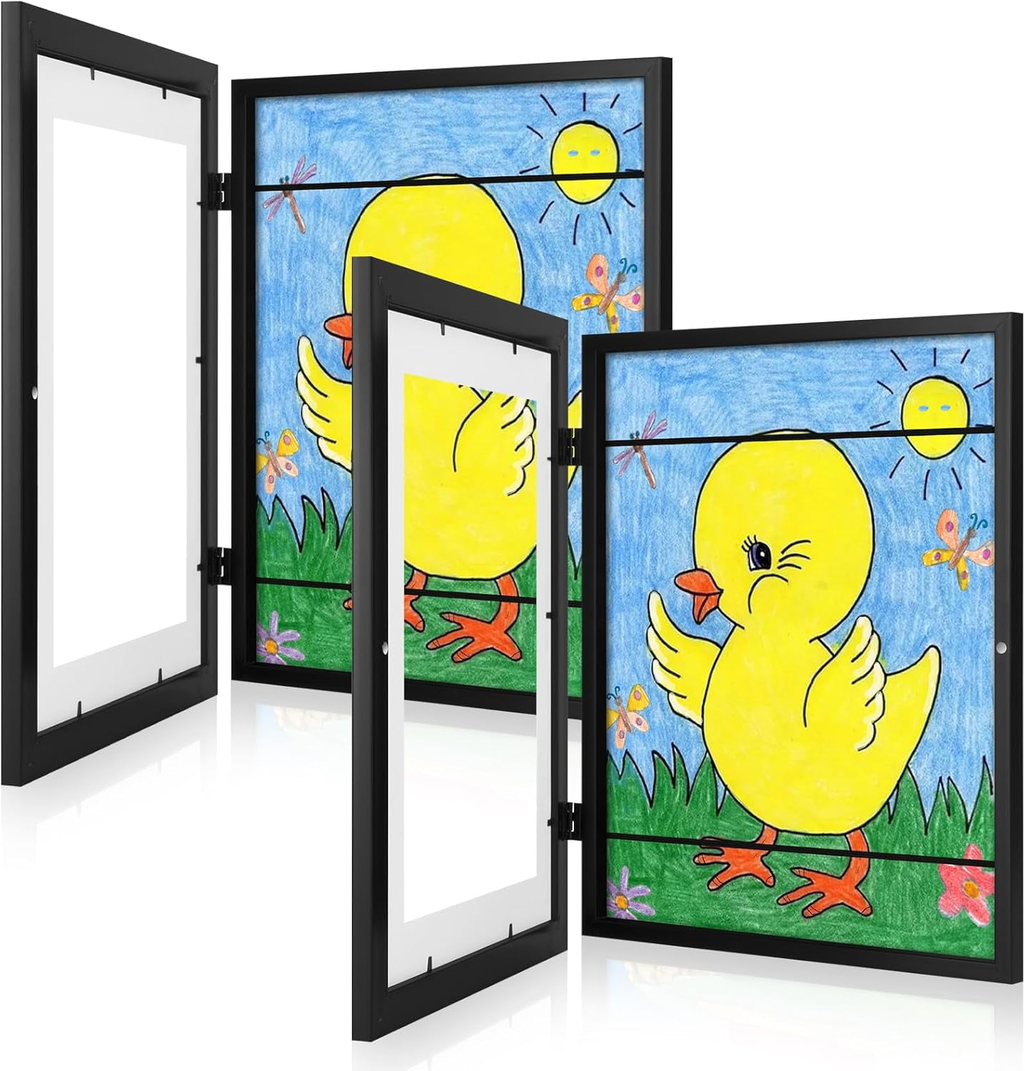 CY 2-Pack Kids Art Frames, 11x14 Front Opening Kids Artwork Frames ...