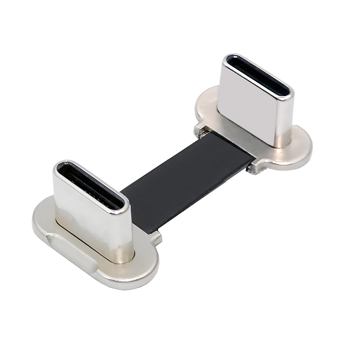 CY 2cm Dual Angled Ultra Slim Flat USB-C Type C to USB-C Power USB2.0 ...