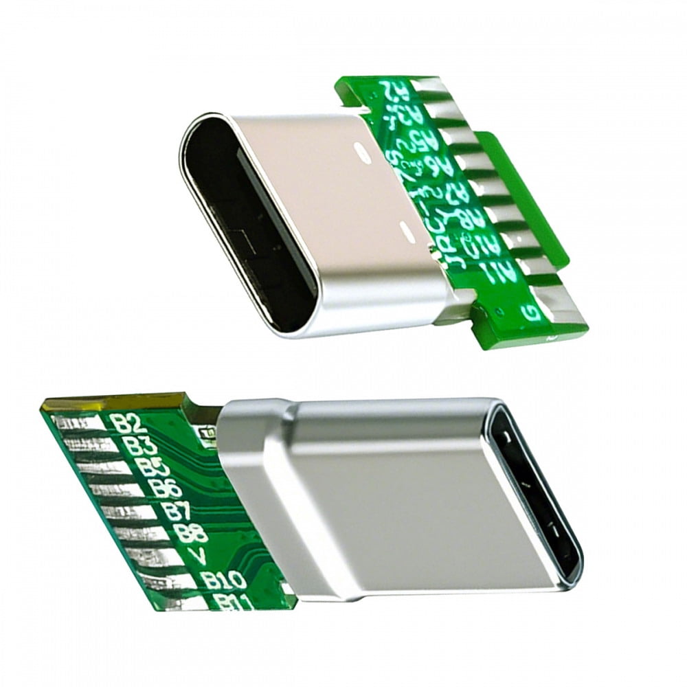 CY 2pcs/lot OEM DIY USB-C USB 3.1 Type-C Male & Female Plug Socket ...
