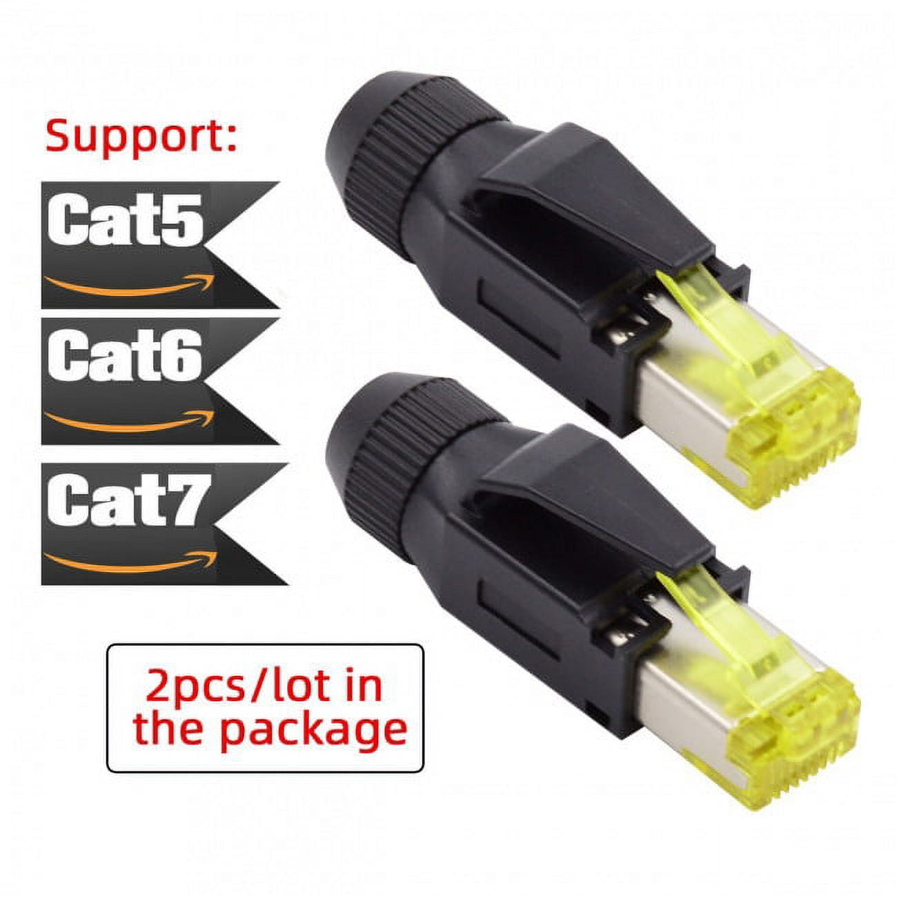 CY 2pcs/lot STP UTP Shield Cat6 RJ45 8P8C Plug Assembly Crimp Type for ...