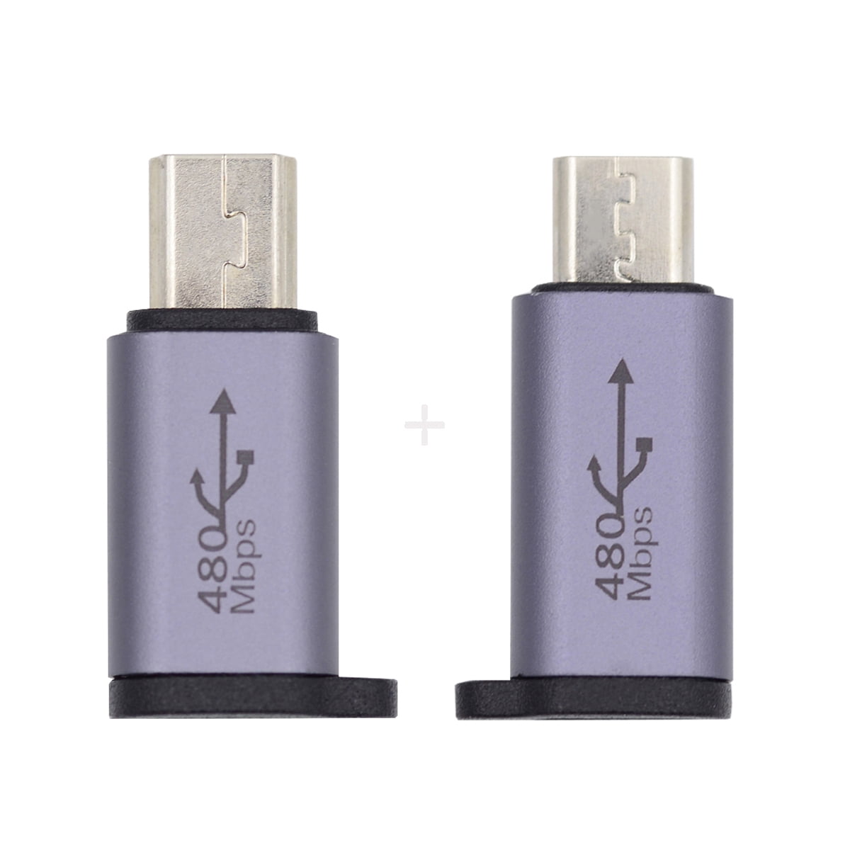CY 2pcs/lot USB-C USB2.0 Type C Female to Micro Mini USB Male Power ...