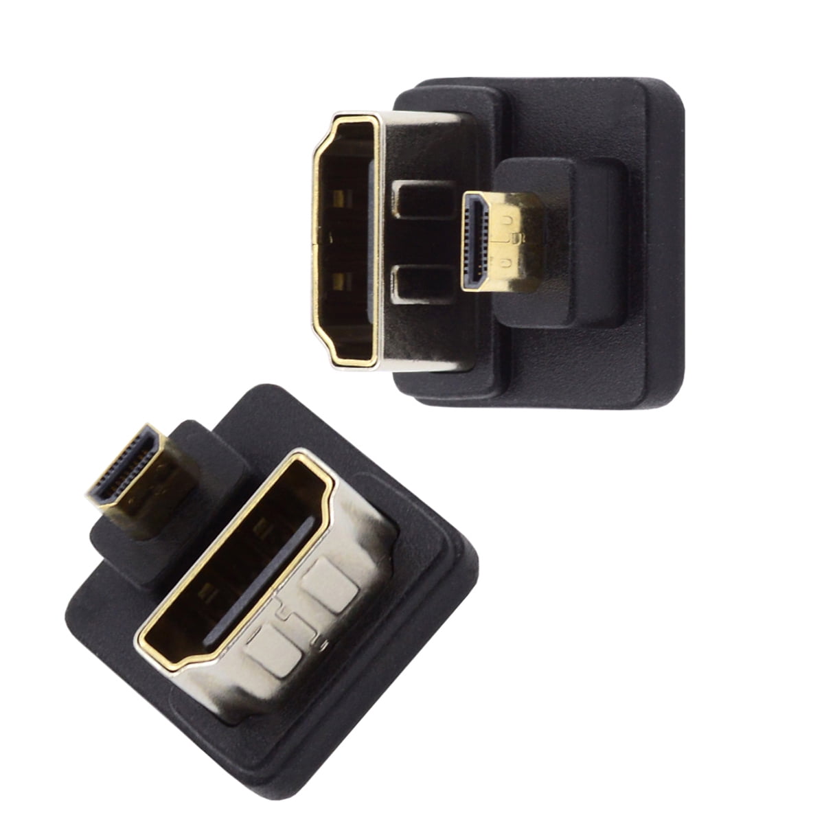 CY 2pcs/lot Up & Down Micro HDMI 1.4 Male Type-D to HDMI Female Port ...