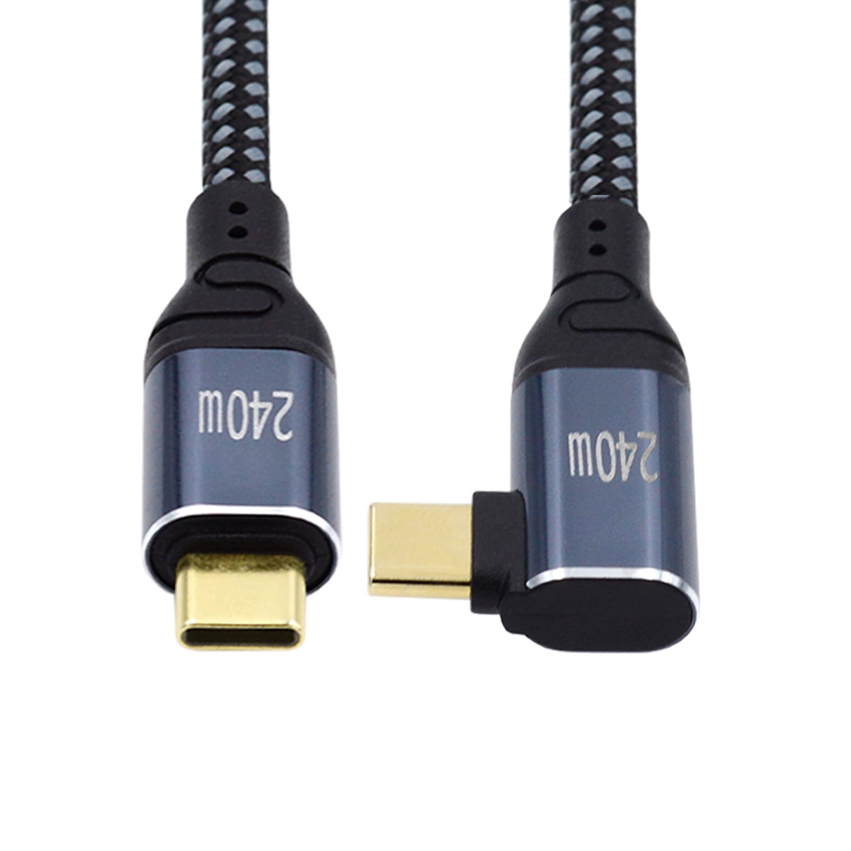 CY 3.0M USB-C 240W Type-C Cable 480Mbps 48V 5A Left Right Angled 90 ...