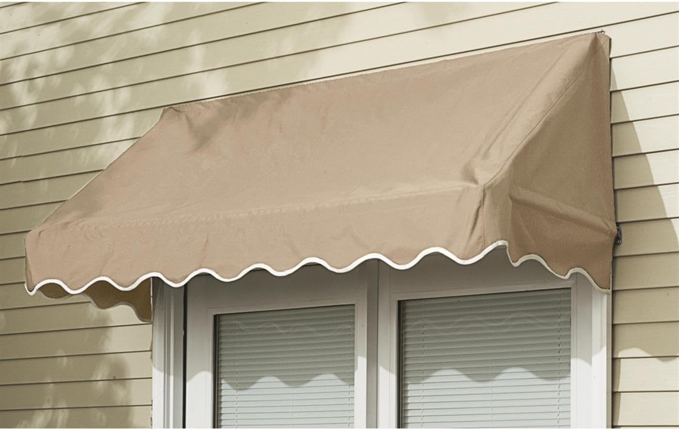 CY 4' Window Door Awning Sun Shade Canopy Outdoor Patio Cover Linen ...