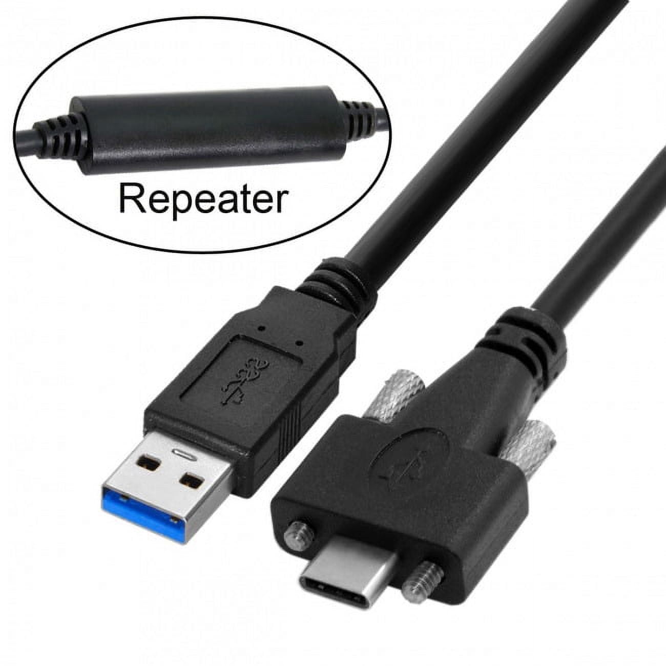 CY 5 Meters USB 3.1 Type-C Dual Screws Locking to Standard USB3.0 Data ...