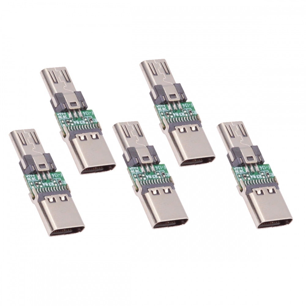 CY 5pcs/lot Micro USB 2.0 5Pin Male Connector to USB Type-C Female ...