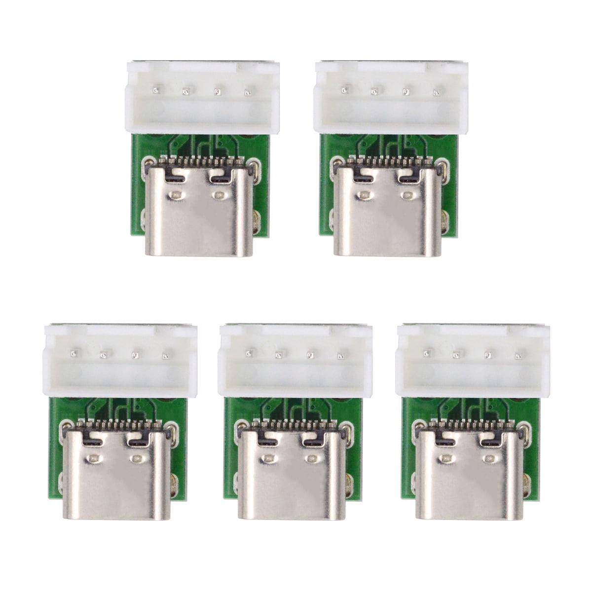 CY 5pcs/set DIY OEM Type C Female Socket Connector to 4Pin Pitch=2.54mm ...