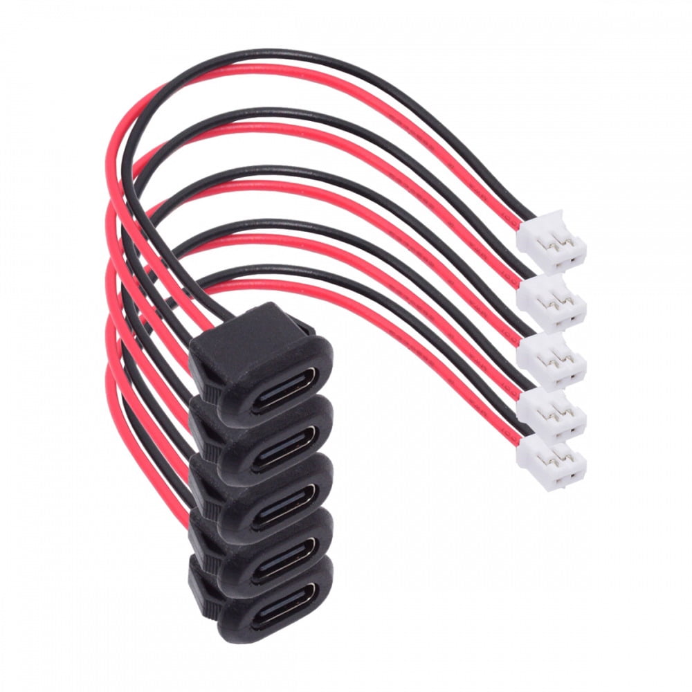 CY 5pcs/set DIY OEM Type C Female Socket to 2Pin Header Cable Pitch=2 ...