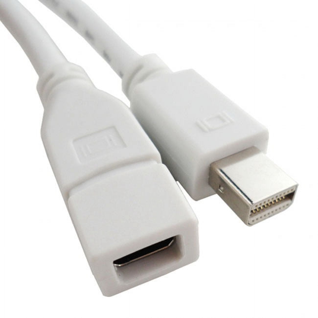 CY 6ft Mini DisplayPort Male to Mini DP DisplayPort Female Extension ...