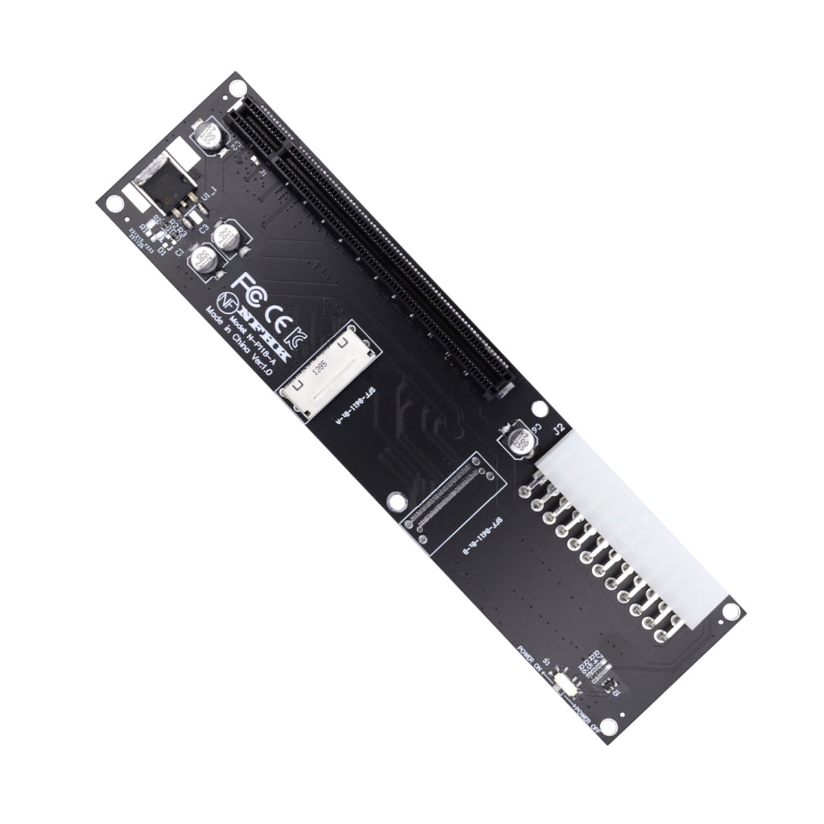 CY 8x Oculink SFF-8612 8611 to PCIE PCI-Express 16x Adapter with ATX 24pin Power Port for ...