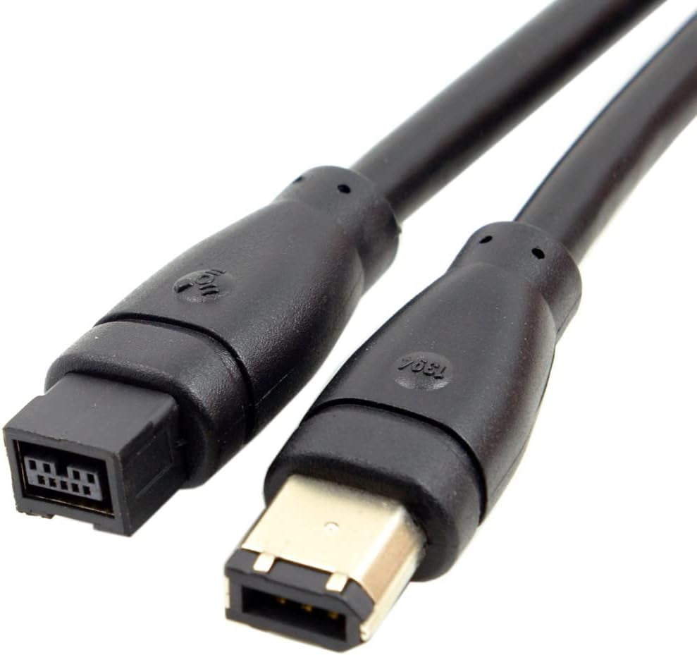 CY 9 PIN / 6 PIN BETA FireWire 800 - FireWire 400 9-6 Cable IEEE 1394B 1.8m Black - Walmart.com