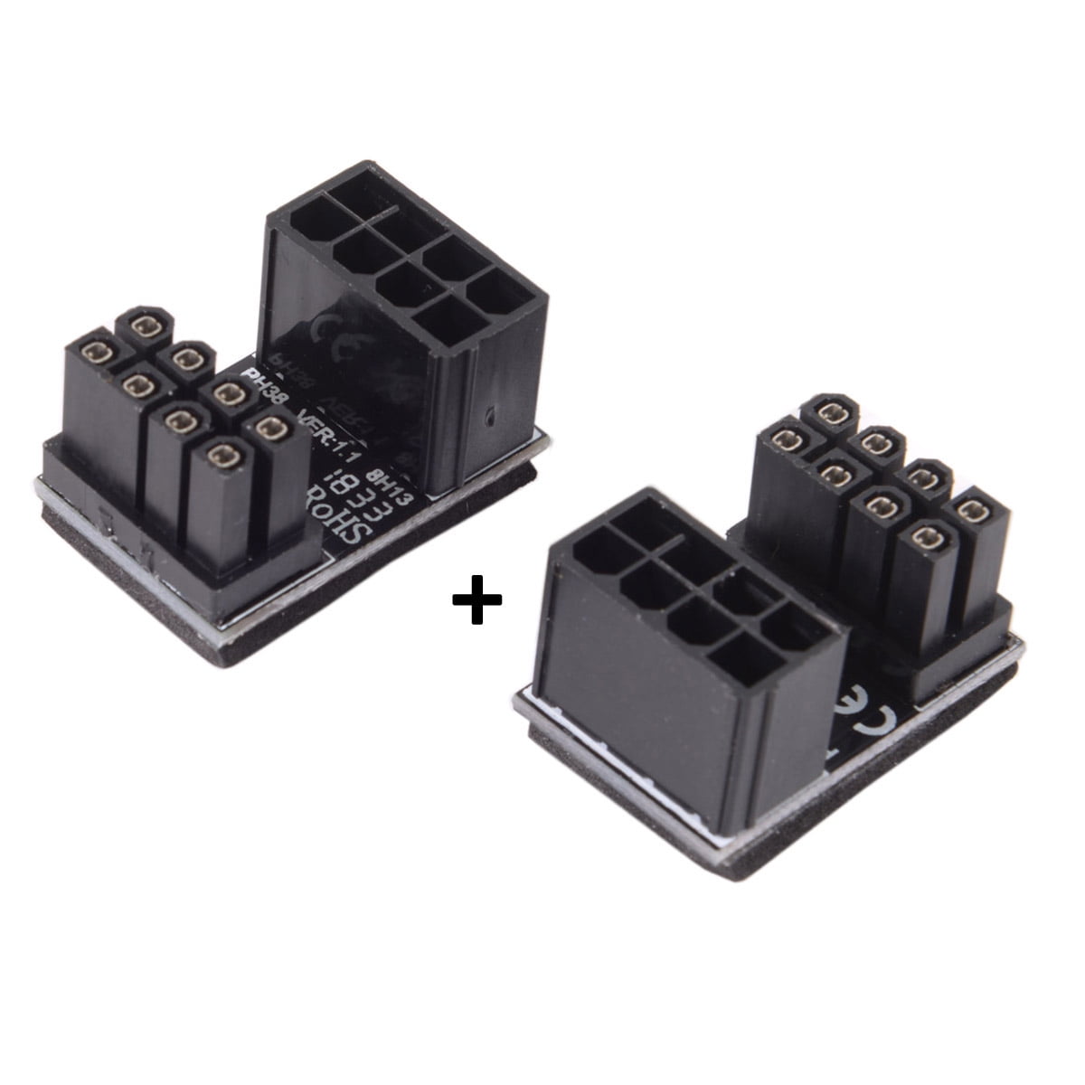 CY ATX 8Pin Female to 8pin Male 180 Degree Angled Power Adapter for ...