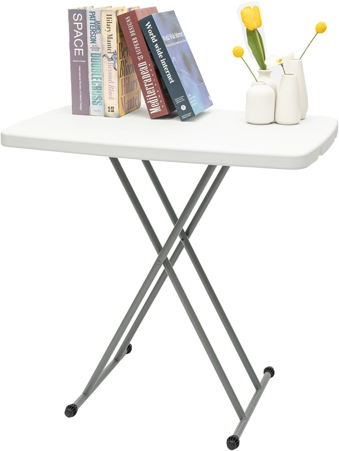 CY Adjustable Folding Laptop Table TV Tray, 2.5ft Personal Folding ...